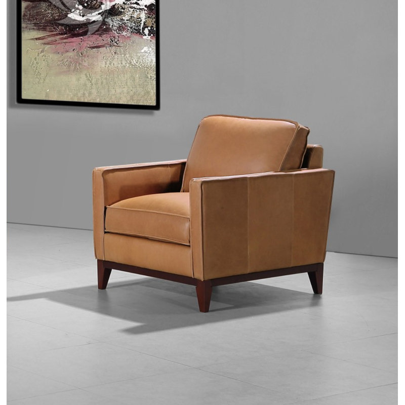 Wayfair camel leather chair store
